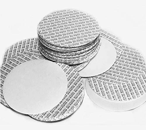 58mm (2.28") Torque Activated Pressure Sensitive Seals Cap Liners -Made in USA- 30 PCS - for Glass & Plastic Jars - No Induction Sealer Needed - Black (30)