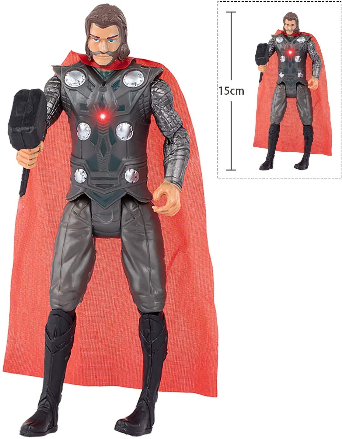 6 PCS Super Hero Adventures Figures Includes Batman, Hulk, Spiderman, Thor, Ironman & Captain America Model Hero Cake Topper Superhero Avengers Collectible Party Supplier