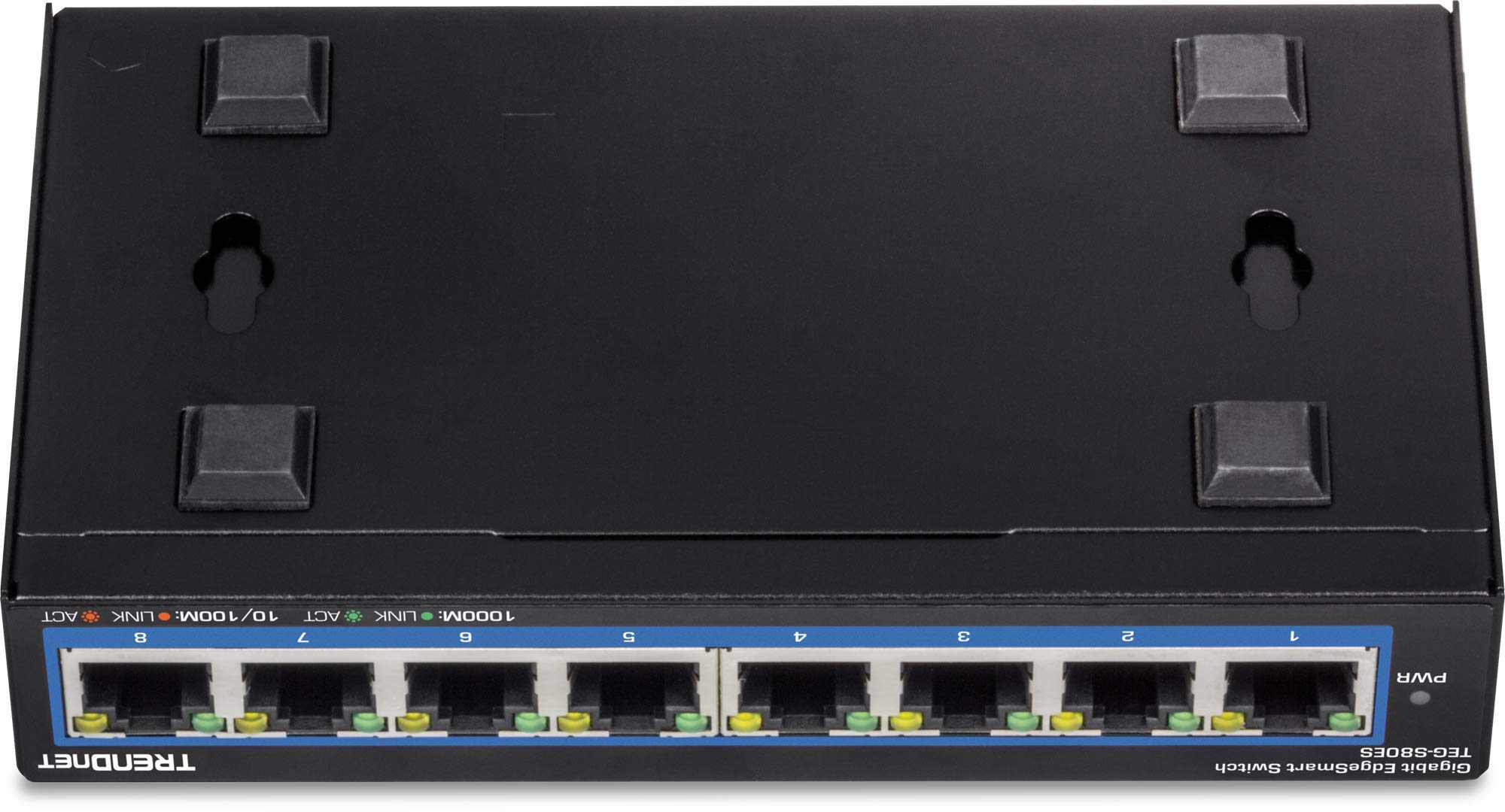 TRENDnet 8-Port Gigabit EdgeSmart Switch, TEG-S80ES, 8 x Gigabit Ports, 16Gbps Switch Capacity, Ethernet Network Desktop Switch, Managed Smart Gigabit Switch, Metal, Fanless ( RENEWED)