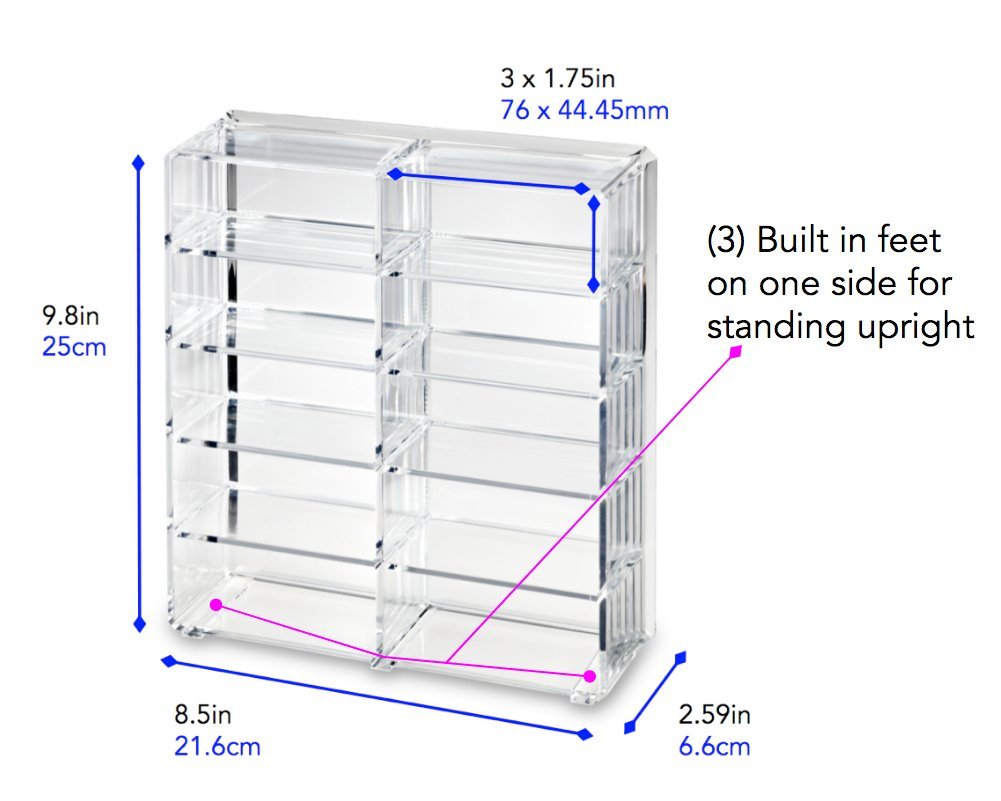 BY ALEGORY Acrylic Hair Accessory Organizer Storage for Bows Ties Bobbi Pins Claws Barrette Silk Scarves Scrunchies Ribbon Bandana Drawer Refillable Container Tray