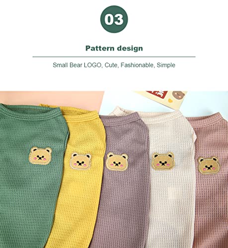 Cat Clothes, KISOLD Pet Cat Clothes Chic Bear Casual T-Shirt Apparel for Cat Kitten Puppy for Spring and Summer, Green, M