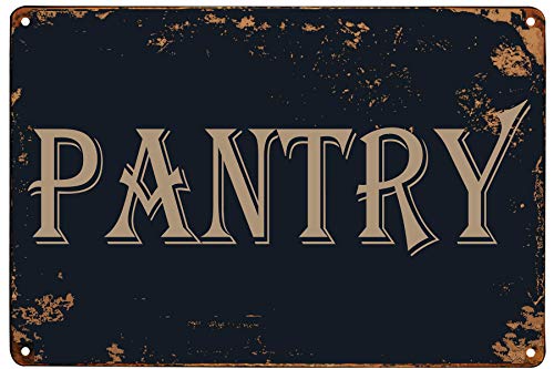 WOSTOD Pantry Sign Reto Vintage Metal Tin Signs Rustic Kitchen Decor Farmhouse Wall Decor Home Decorations 8X12Inch