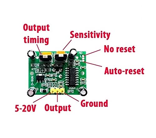 OLatus OLSPIR1 HC-SR501 Passive Infrared PIR Motion Sensor Module for Motion Detection Intruder Alert - 1 Piece