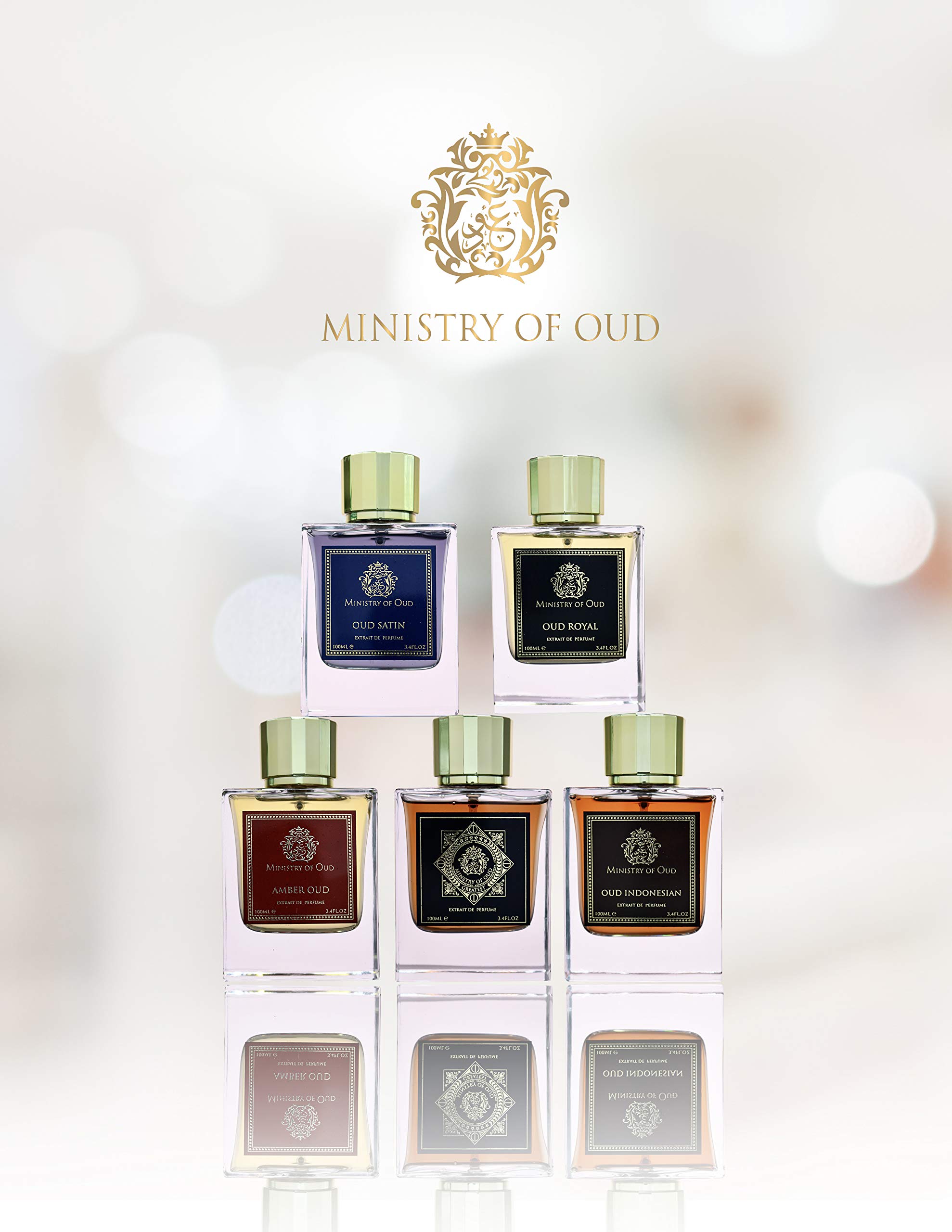 Set of Five Ministry of Oud Collection 100ml - Unisex Spray Pendora Scents Fragrance Long-Lasting Perfume PARIS CORNER