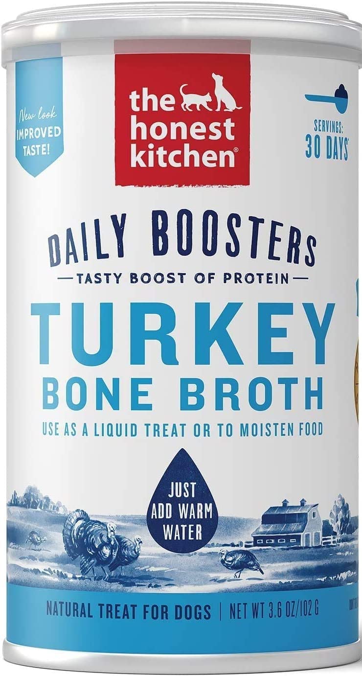 Aurora Pet Bundle Set (3) The Honest Kitchen Daily Boosters Instant Turkey Bone Broth with Turmeric Plus AuroraPet Wipes
