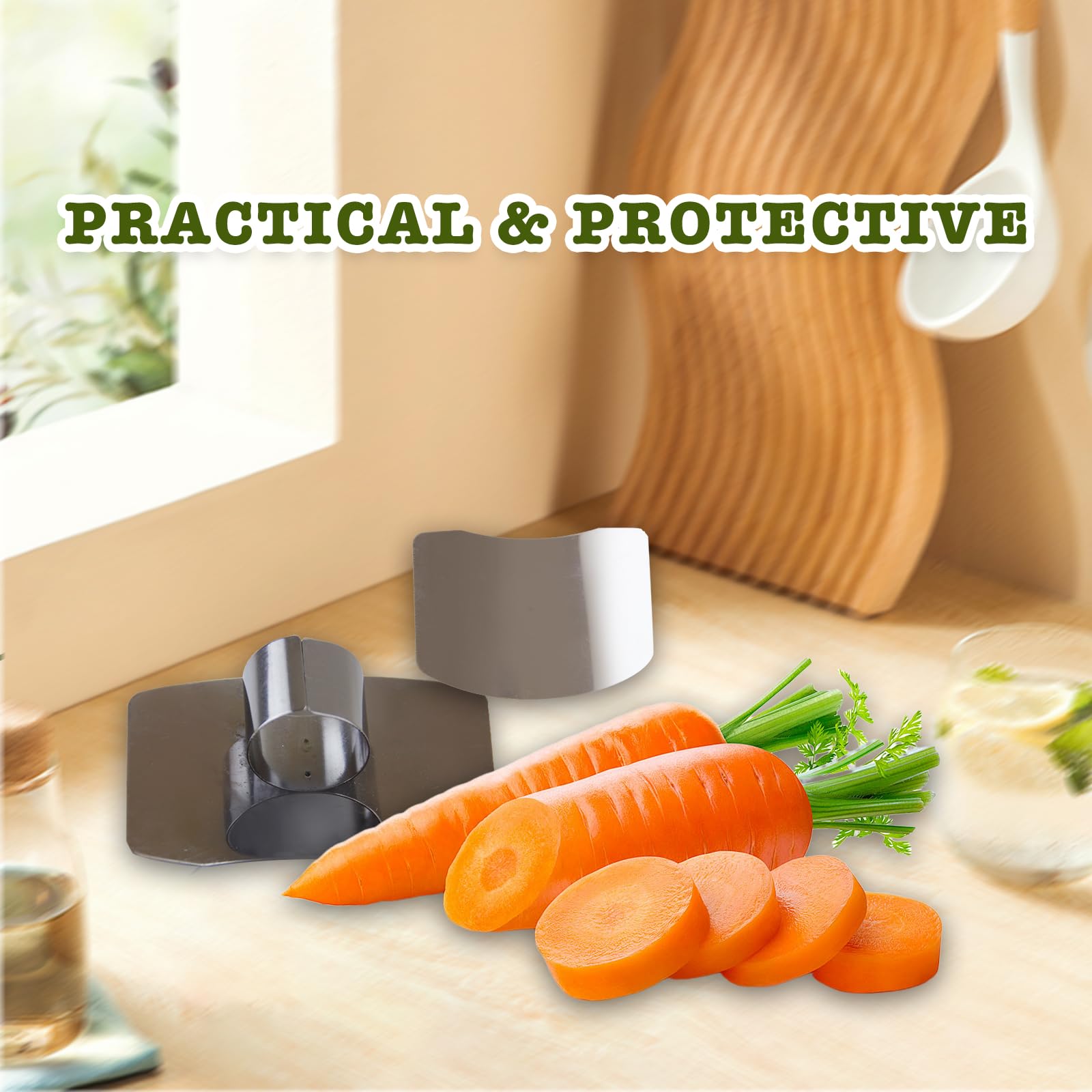 Abvsdu 6 Pcs Finger Guards For Cutting Food, Finger Protector For Cutting Food Slicing Dicing Chopping Vegatables Kitchen Tool Knife Shields Guards Avoid Hurting To Avoid Hurting By The Knife