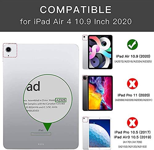 ZtotopCases for iPad Air 6th Generation 11 Inch Case M2 2024 & iPad Air 5th/4th Gen 10.9 Inch 2022/2020 & iPad Pro 11" 2018 1st with Pencil Holder, Soft TPU Back Slim Trifold Smart Cover, Marble Pink