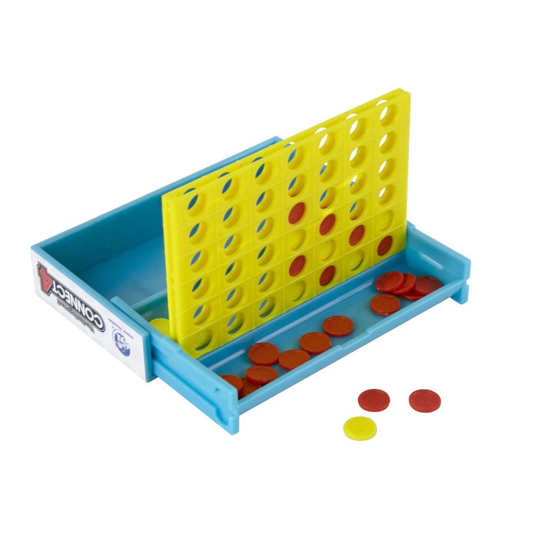World's Smallest Connect 4 Board Game, Miniature Classic Game with Grid, Case & Tokens, Fun for All Ages, Family Games for Kids, Perfect for Stocking Stuffers, Easter Baskets, Party Favors, Ages 6+