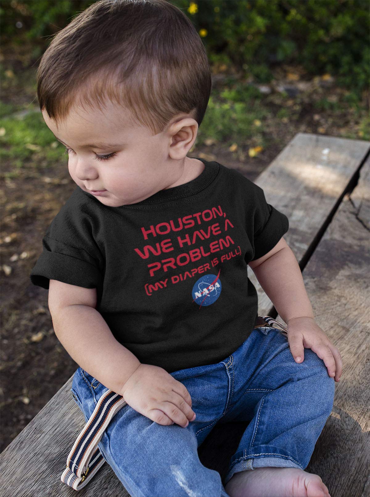 Popfunk NASA Problematic Diaper Baby Onesie Bodysuit, 6 Months