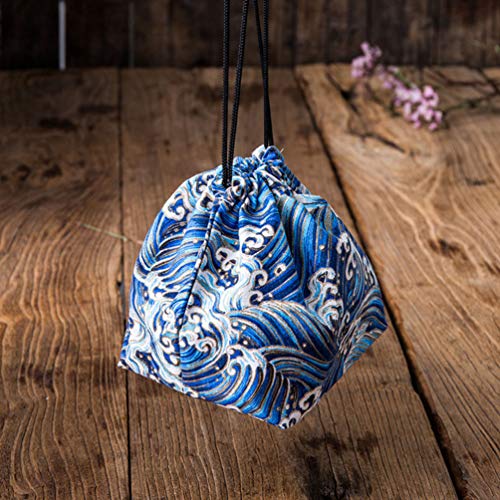 UPKOCH 3pcs Lunch Tote Bag Japanese Drawstring Bento Pouch Portable Bento Storage Bag Lunch Handy Bags for Outdoor Office School