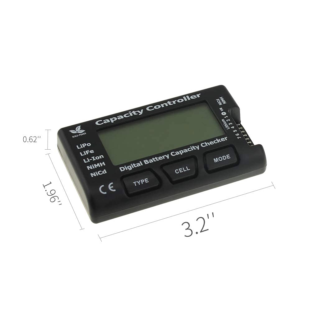 SoloGood RC Cellmeter 7 Digital Battery Capacity Checker Lipo Battery Tester RC Battery Voltage Tester for LiPo/Li-ion/Nicd/NiMH Cell Meter Battery Checker Tester