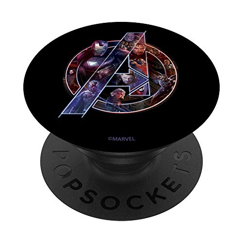 Marvel Avengers Infinity War Neon Hero Symbol Fill PopSockets PopGrip: Swappable Grip for Phones & Tablets