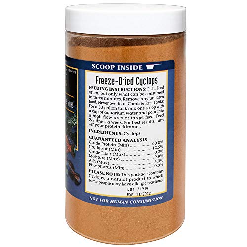 San Francisco Bay Brand Freeze-Dried Cyclops 0.64-Ounces (18-Grams) Jar, with Feeding Scoop