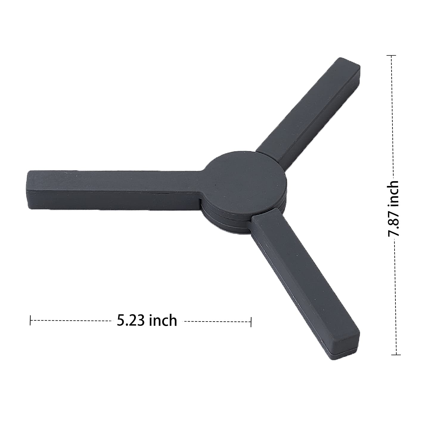 4 Pack Non-Slip Thick Foldable Silicone Trivets, Heat-Resistant Folding Pad FENGCHEN Hot Pad with Collapsible Cross Design Save Much Space (Black)