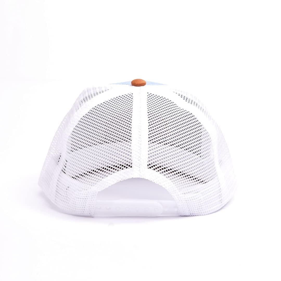 Knuckleheads Little Threads Toddler Boy Outfit/Snap Back/Baseball Hat - Baby Bubba Trucker Cap - Infant Newborn Youth Flat Brim Patch Sun Hat (M 2-5 Years, Bubba Blue)