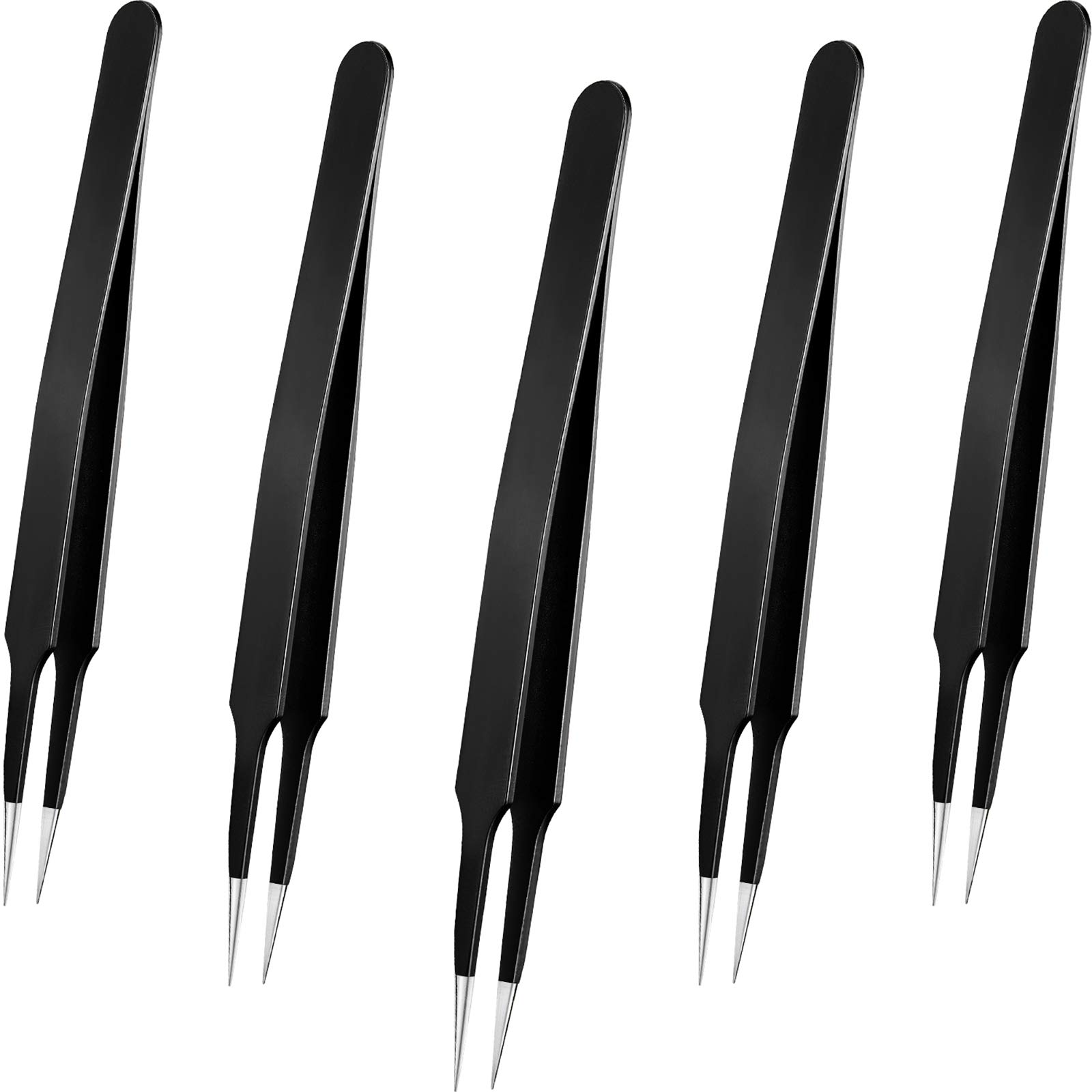 Mini Bead Tweezers Fuse Bead Tweezers Craft Beading Tweezers for Manual DIY Craft Supplies (8 Pieces)