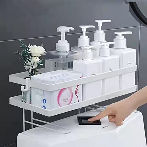 jomgeroz Toilet Shelf Storage Rack Multifunction Organization Bracket Accessory for Toilet Organize Support Holder Toilet Shelf