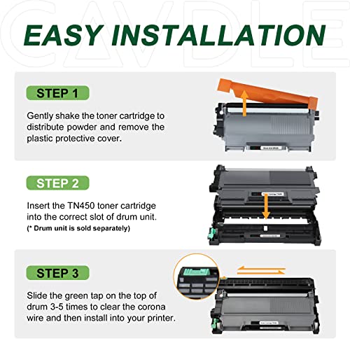 CAVDLE Compatible Toner Cartridge and Drum Unit Set Replacement for Brother DR420 and TN420 Work with Brother HL-2270DW HL-2280DW HL-2230 HL-2240 MFC-7360N MFC-7860DW DCP-7065DN IntelliFax 2840 3Packs