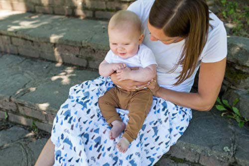 Lulujo Baby 100% Cotton Muslin Swaddle Blanket, 47 x 47-Inches, Mountain Top