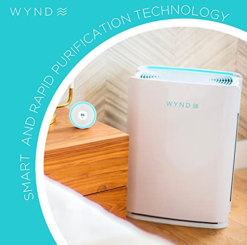 Wynd Max Home Air Purifier - App and Alexa Enabled, Smart Purification - HEPA Filter - Ideal for Home, Office, Large Spaces - 1200 sqft…