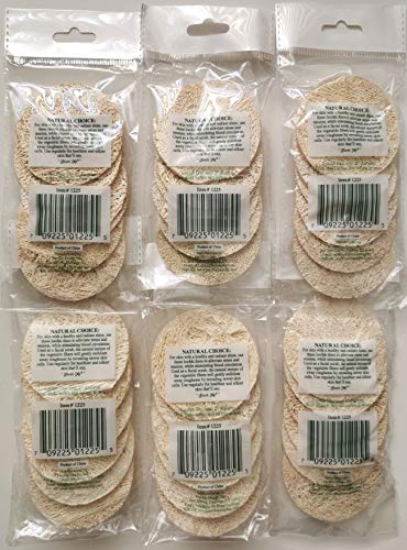 36 Loofah Loofa Facial Complexion Skin Discs Pads (Set of 6 Bags, Each Bag has 6 disks)