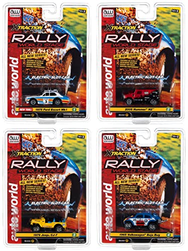 Auto World Xtraction Rally 2005 Hummer H2 (red) HO Scale Slot Car