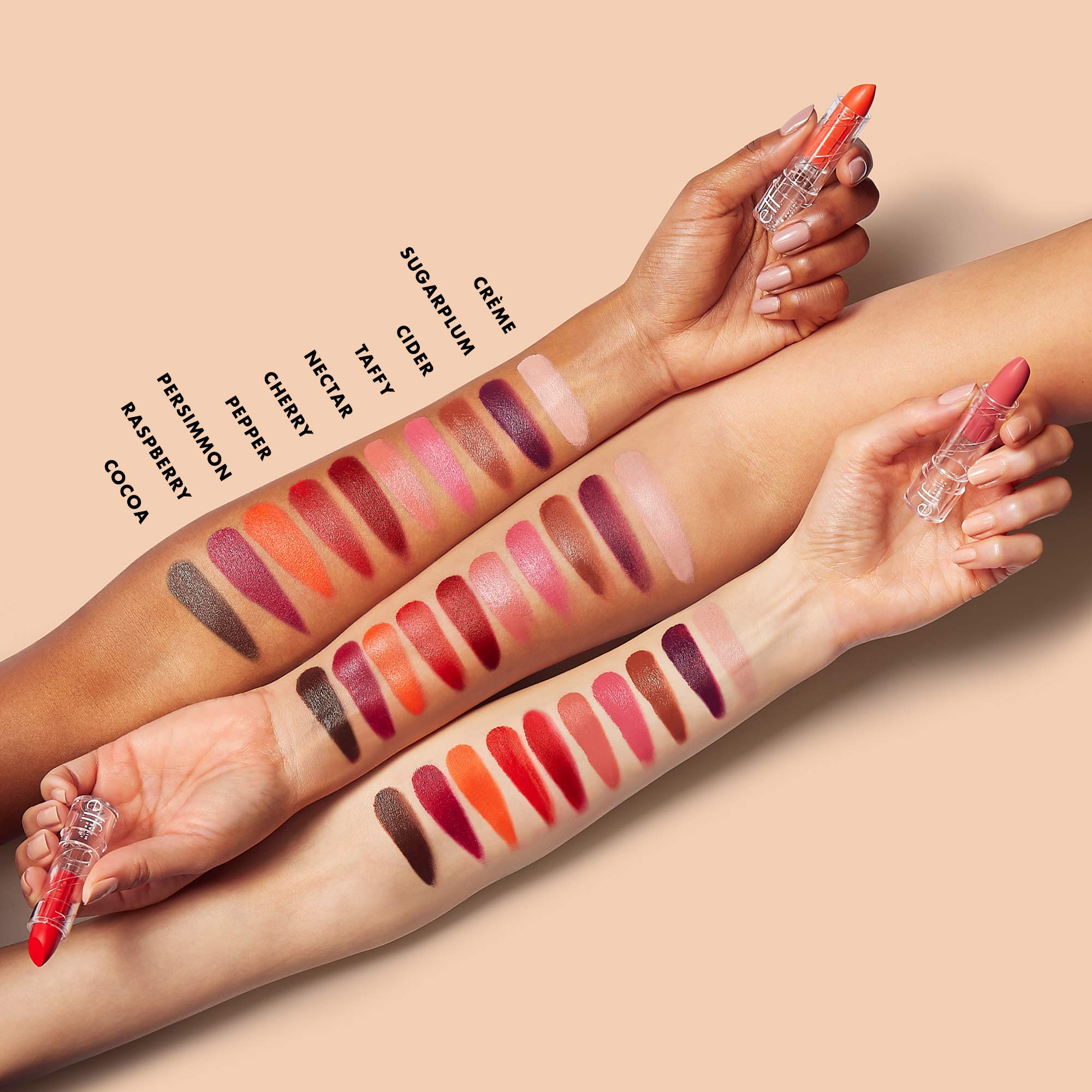 e.l.f. Cosmetics SRSLY Satin Lipstick, Nourishing & Moisturizing Formula, Infused with Jojoba Oil & Macadamia Seed Oil, Nectar