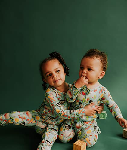 Jade&Kai Bamboo Footie Pajamas | Naptime n' Noodles | Soft and Stretchy | Gentle on Skin | Zipper Closure | Multiple Sizes (0-3mo)