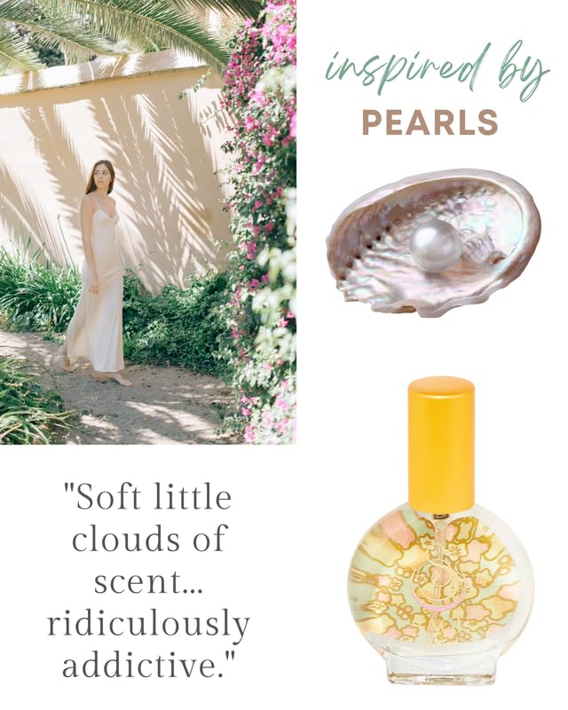 Pearl Organic Mini Perfume Spray by Sage- 1/2 oz, Vegan & Cruelty-Free, Subtle Scent, Vanilla, Sandalwood, Musk