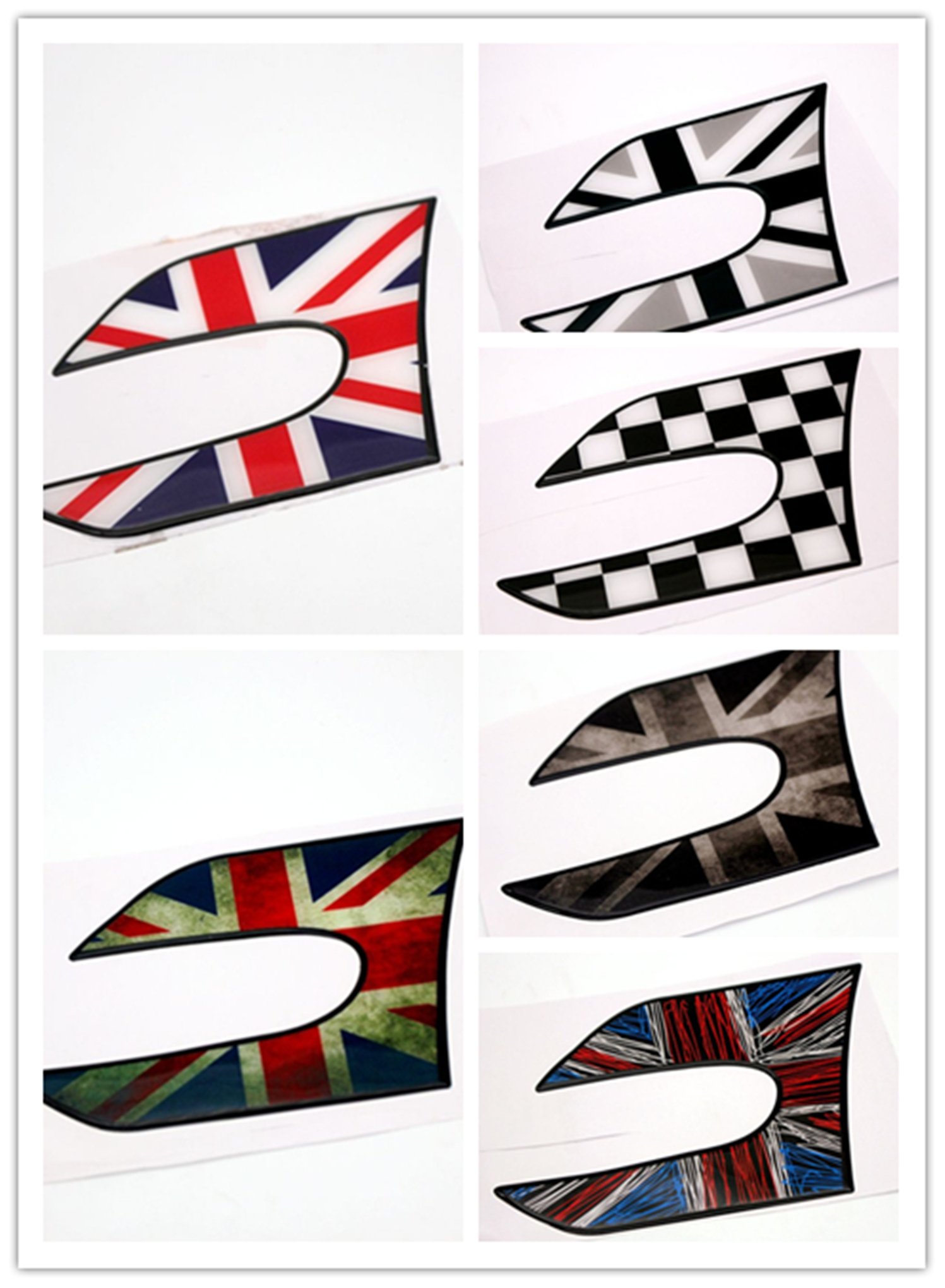 3D Side Scuttle Lamp Light Pattern Fender Panel Frame Cover Sticker Trim for Mini Cooper F55 Hardtop F56 Hatchback (4)
