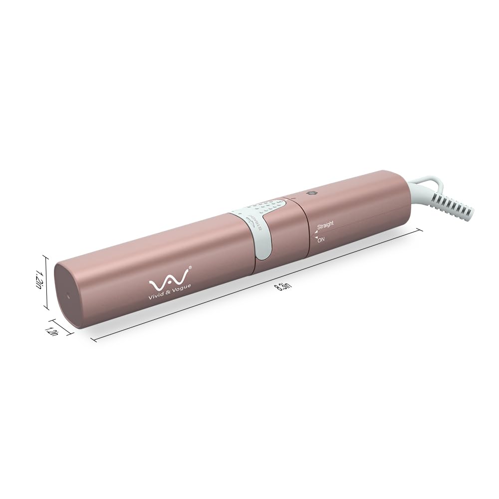 VAV Mini Travel 2 in 1 Hair Iron, Hair Straightener& Curler 2 Way 1 Inch Flat Iron, Portable Dual Voltage Hair Styling Tools