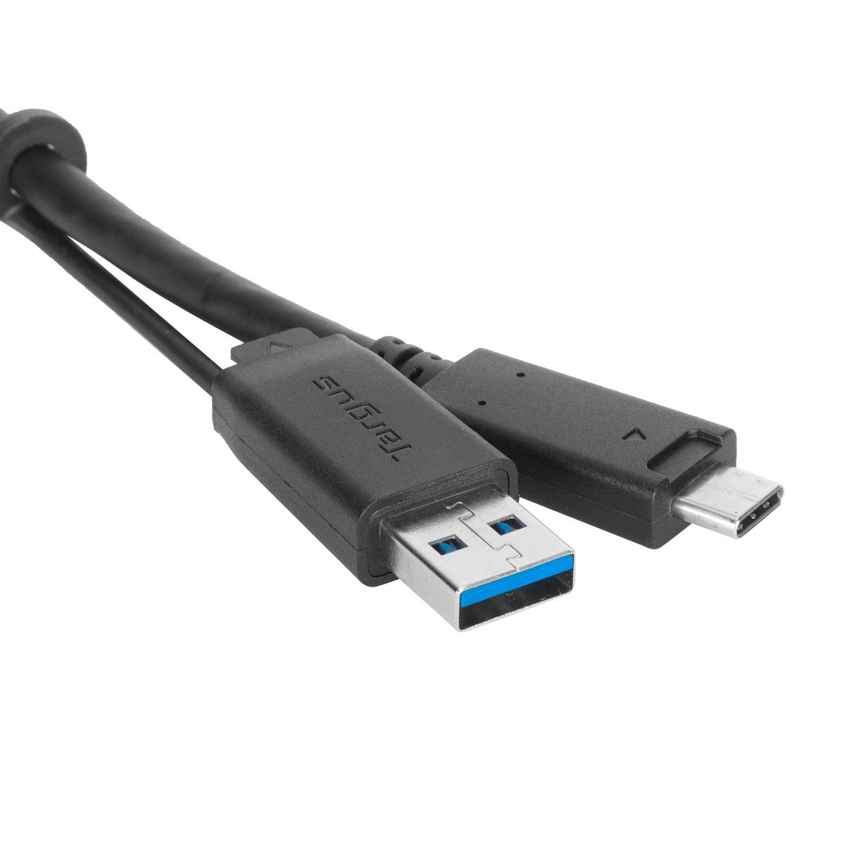 Targus USB-C Male to USB-C Male Cable with Screw and USB-A Tether, 1M Length for Secure and Reliable Connectivity, Compact Design for Travel (ACC1133GLX)