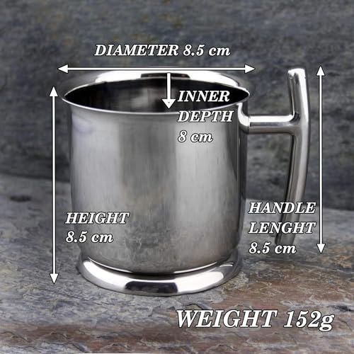Stainless Steel Shaving Mug - Perfect for Wet Shaving - Unbreakable & Rust Resistant - Heavy Duty Heat Preservation Soap Bowl