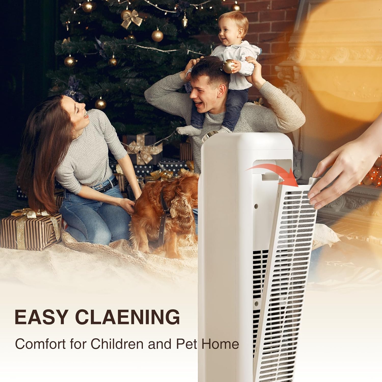 25" Large Space Heater for Indoor Use,Fast Quiet Heating Portable Electric Heater, 80°Oscillating Room Heater for Office, Garage, Bedroom