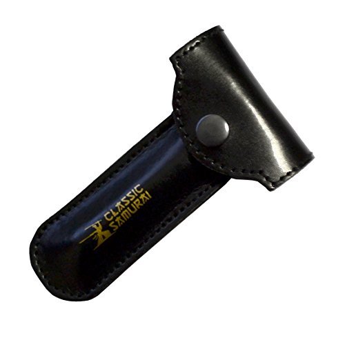 Classic Samurai CS-206 Heavy Duty "Barber Pole" Long Double Edge Safety Razor with Genuine Leather Shaving Travel/Protective Case and 5 Astra Superior Platinum Razor Blades