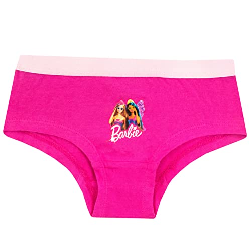 Barbie Underwear | Girls Cotton Underwear| Pack of 5 Girl Panties Multicolour 8 Multicolor