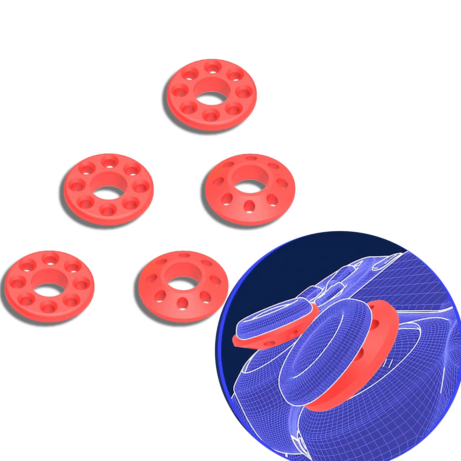 5pcs Precision Rings Compatible with PS5, PS4, Xbox Series, Xbox One, Controller Aim Assist Rings