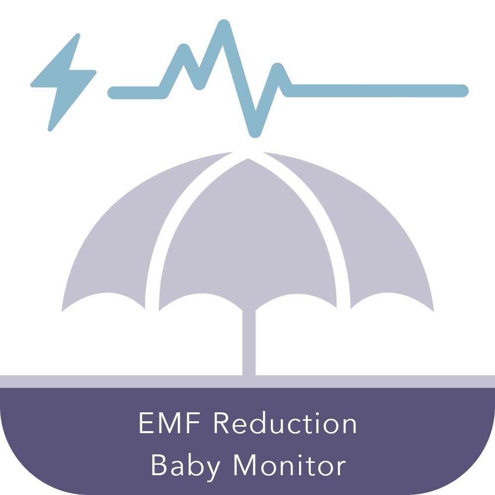 Low EMF 5" HD Long Range Baby Monitor with Camera and Audio, No WiFi, Auto Noise Reduce, 2-Way Audio, 5 Lullabies, Auto Night Vision