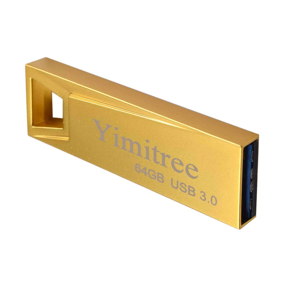 64GB USB 3.0 Flash Drive,Yimitree Pen Drive High Speed Thumb Drive Waterproof Capless Metal Pendrive USB Memory Stick Jump Drive (64GB, Gold)