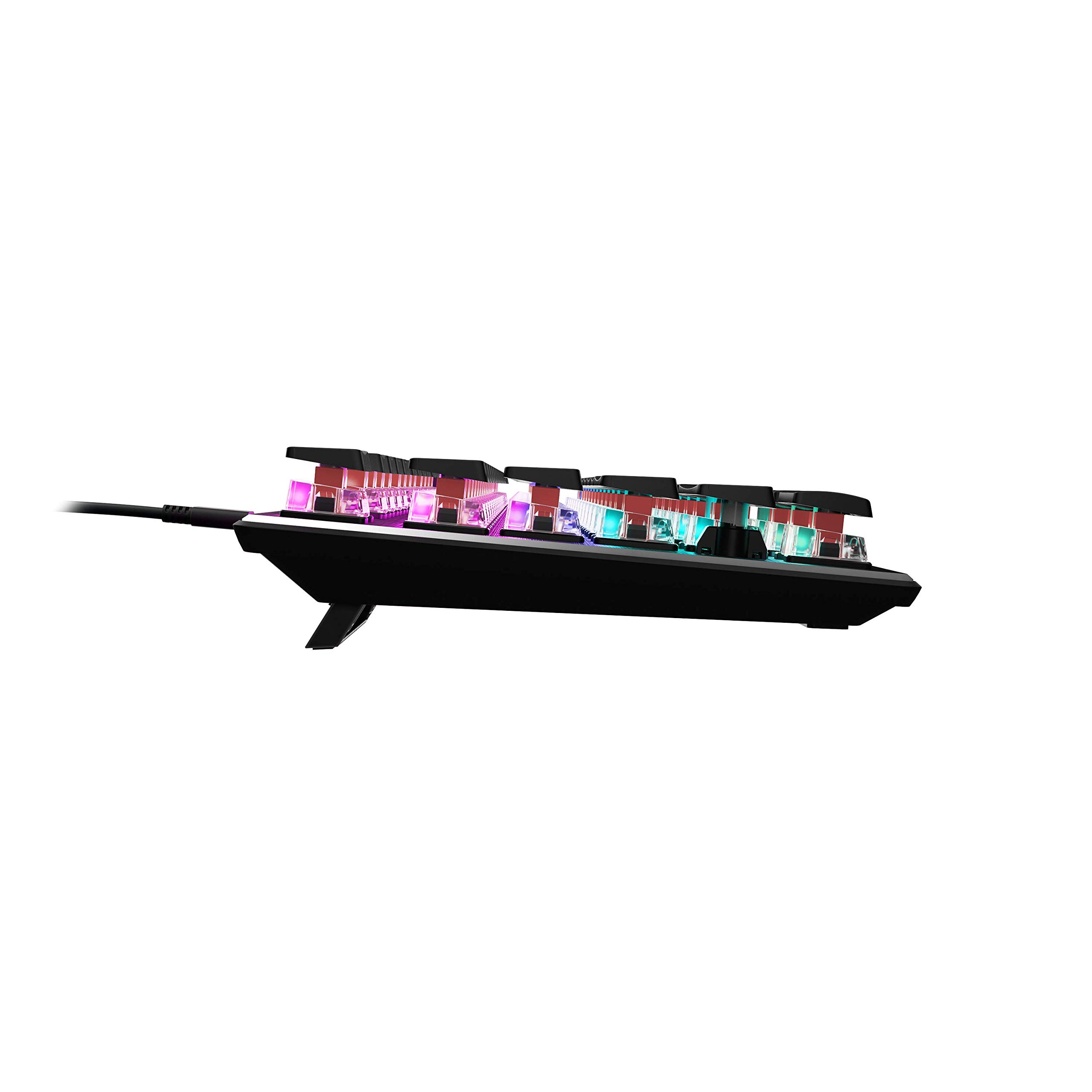 Roccat Vulcan TKL (UK Layout) Mechanical PC Gaming Keyboard, Tenkeyless, Linear Titan Switch, Per-Key AIMO RGB Lighting, Anodized Aluminum Top Plate and Detachable USB-C Cable, Black