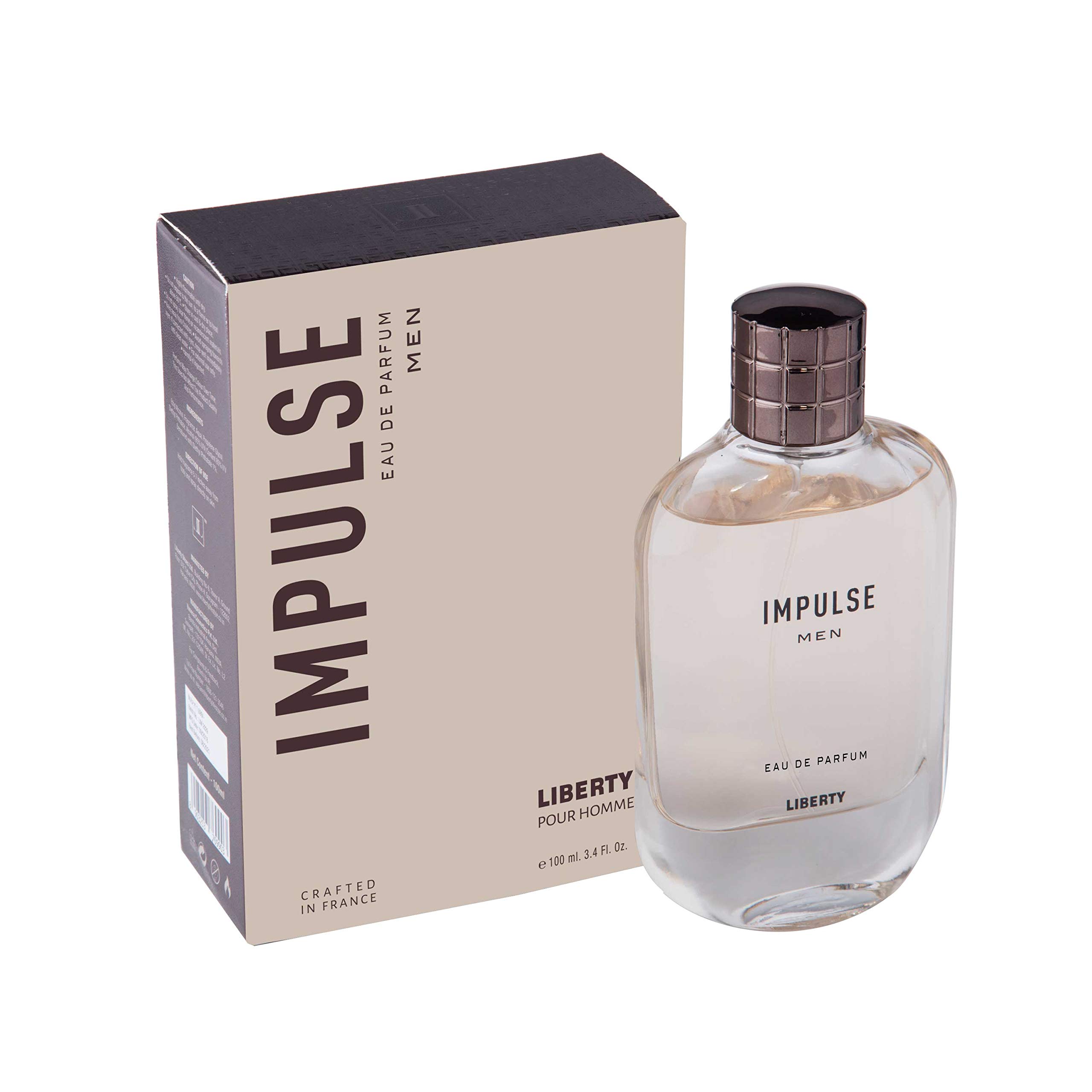 Liberty Perfumes for Men, (100ml/3.4Oz) Impulse Perfume Long-Lasting Eau de Parfum for Luxury Citrus & Spicy Fragrance for Men, Perfume Spray