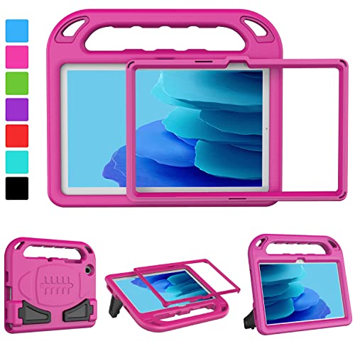TIRIN Case for Samsung Galaxy Tab A7 10.4 inch 2020/2022, Galaxy Tab A7 Kids Case, Built-in Screen Protector Shockproof Handle Stand Case for Samsung Tab A7 10.4 Inch (SM-T505/T500/T507/T509), Pink