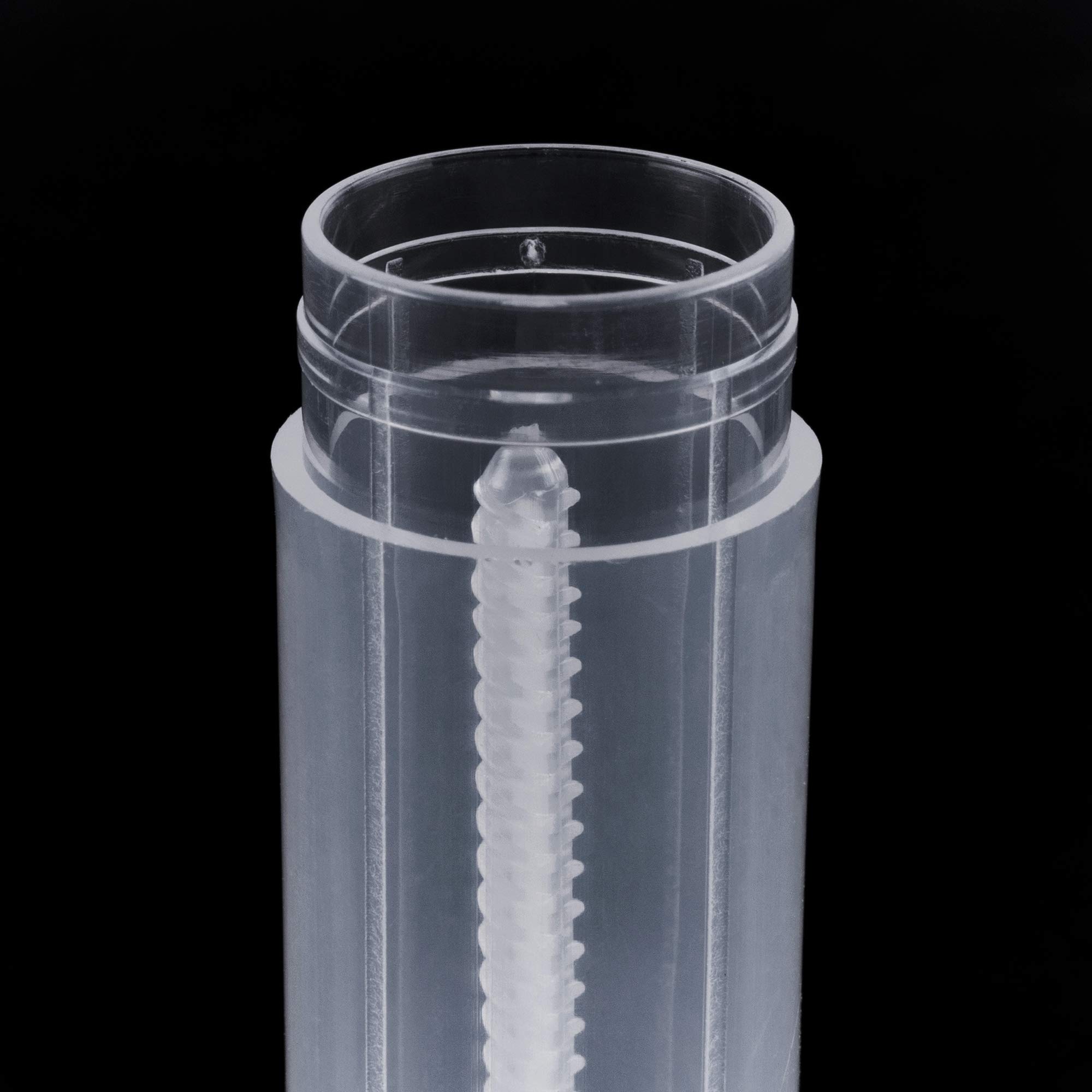 Clear Empty 3/16 Oz (5.5ml) Plastic Container Twist Tubes for Homemade Lip Balms, Cosmetic Gifts (12 Pack)