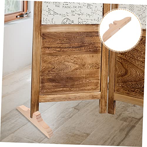 5pcs Wooden Screen Base Wooden Screen feet Privacy Screen Holder Privacy Screen Protector Wood Base partition Dressing Room Panel Bracket Wood Frames Bamboo Weaving Divider Office