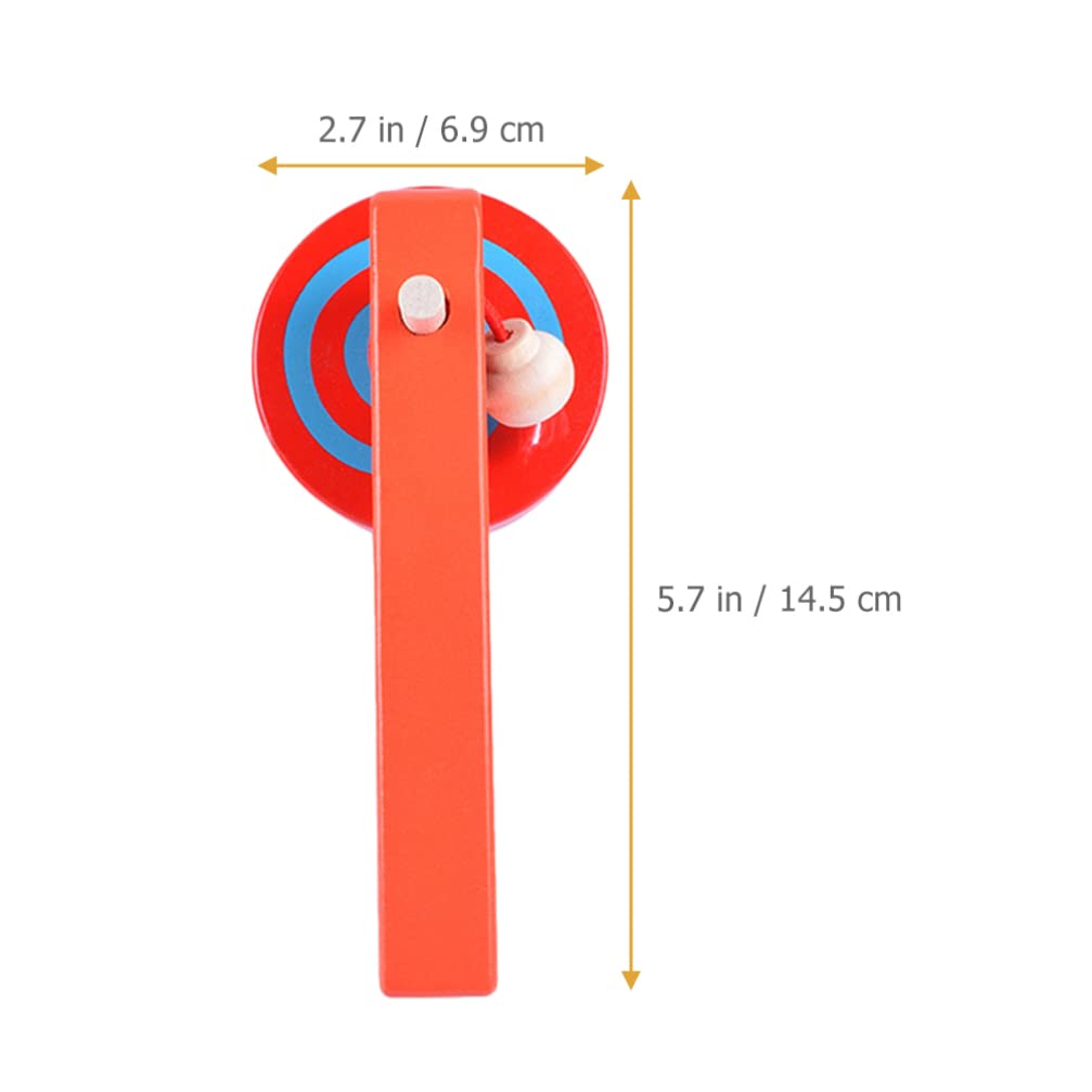 3Pcs Wooden Top Gyroscope Peg, with Pull String and Handle, Wooden Tops , for Family Games, Gyroscope Toy, for Kids Children
