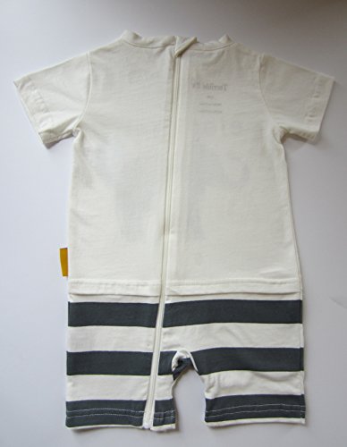 Terrible 2's One-Piece Toddler Elephant Romper with a Back Zipper in White/Gray (5T, White/Gray)