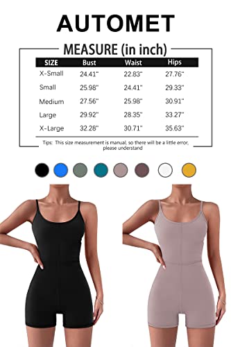 AUTOMET Bodysuits Jumpsuits for Women Sexy Unitard Workout Rompers One Piece Shorts Summer Outfits Soft Gym Yoga Fashion Clothes 2023