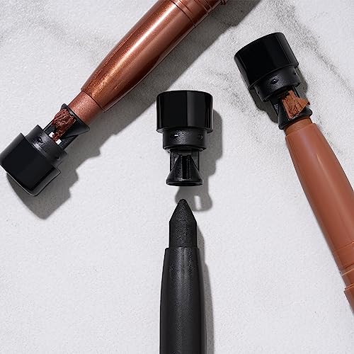 LAURA GELLER NEW YORK Kajal Longwear Kohl Eyeliner Pencil - Smoky Taupe Kohl - Caffeine and Vitamin E - Smooth & Blendable Liner - Built-In Sharpener