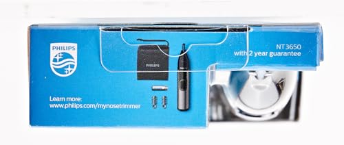 Nose Hair Trimmer, Series 3000 Nose, Ear and Eyebrow Trimmer Showerproof with Protective Guard System, Battery-Operated, No pulling Guaranteed - NT3650/16
