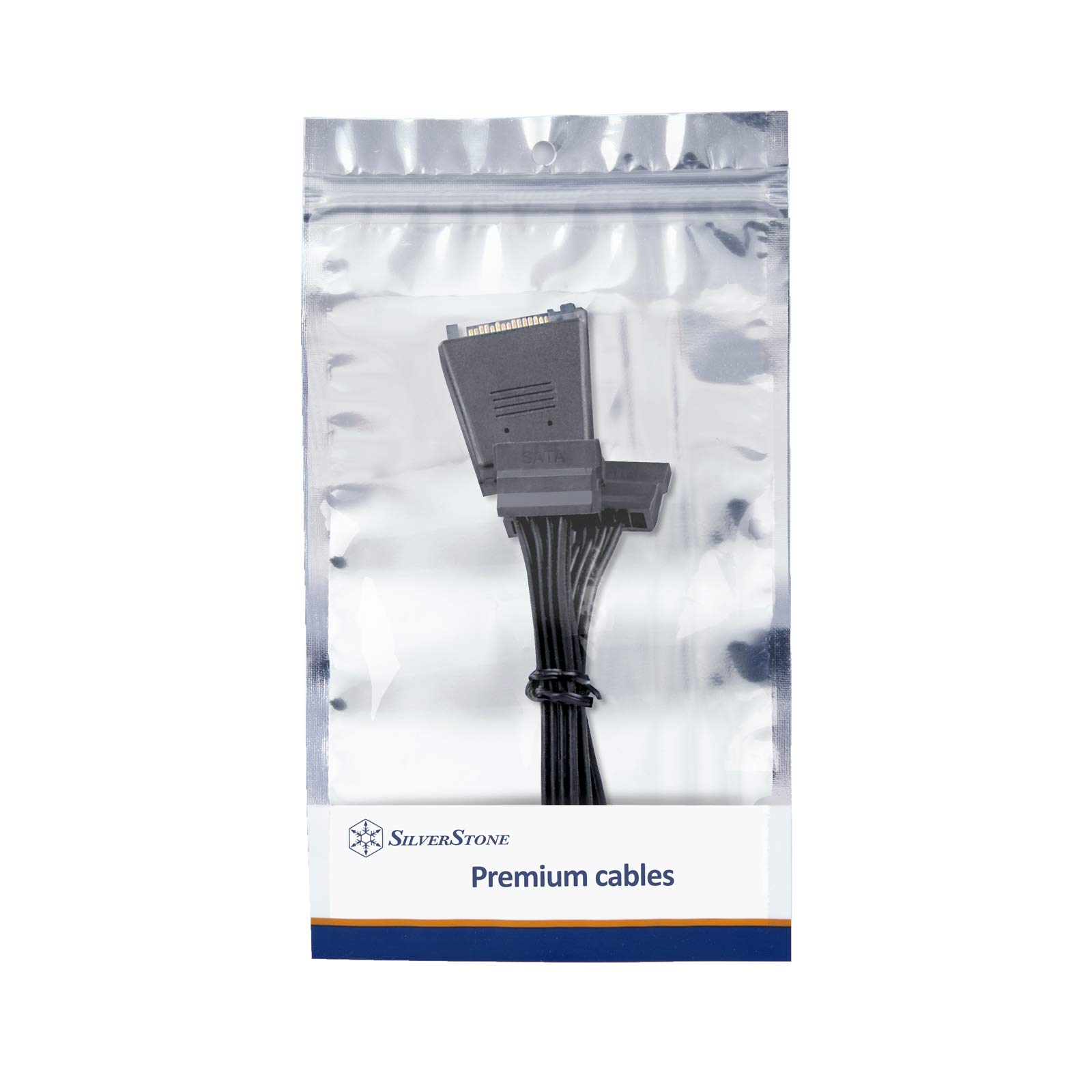 SilverStone Technology Super Flexible one-to-Three SATA Power connectors with capacitors CP06-L-USA